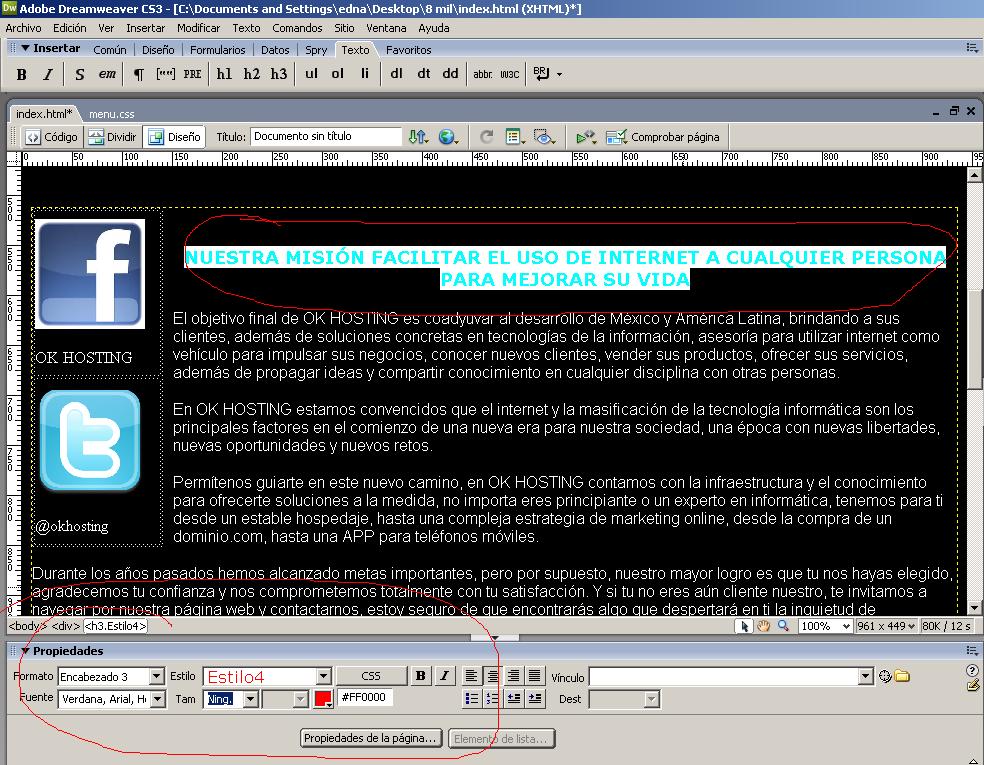 Crea de manera rápida un index en HTML | OK HOSTING